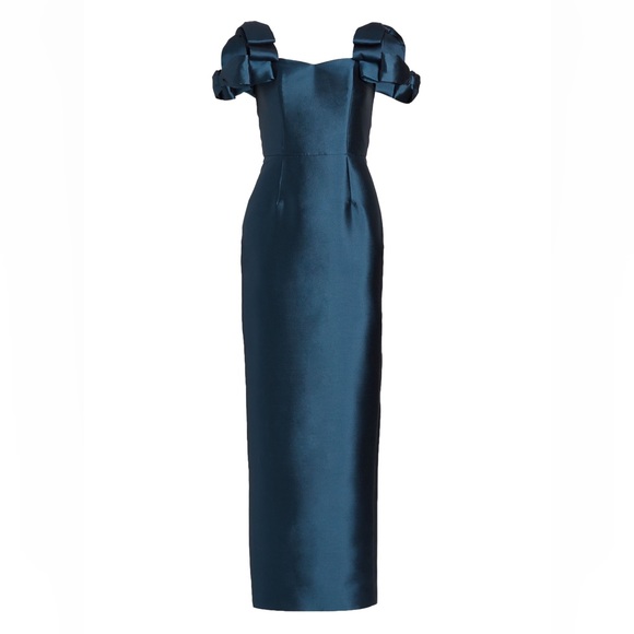 Alexia Maria | Dresses | Alexia Maria Bow Gown Chloe Silk Wool Blend ...